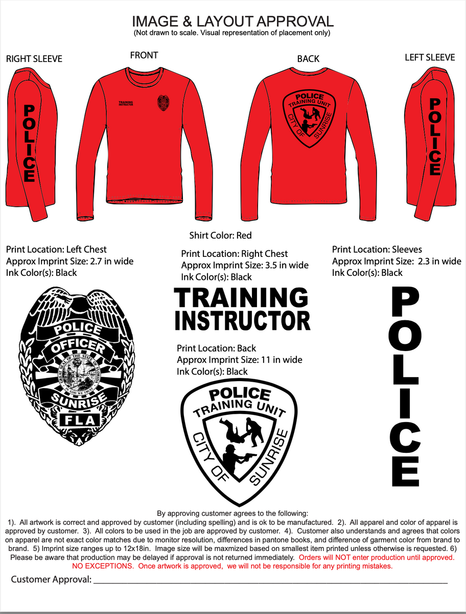 Sunrise Training Uniforms Shirts – InUnison Apparel